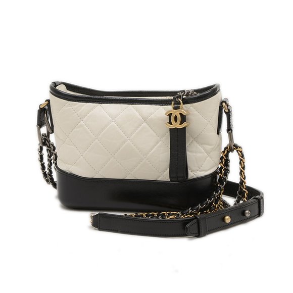 CHANEL | Bags | Chanel Gabriel De Hobo Small Shoulder Bag Leather White ...